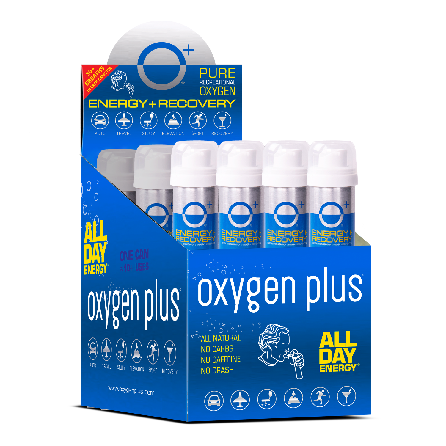 Oxygen Plus O+ | 12-Pack Skinni - Portable Recreational Oxygen