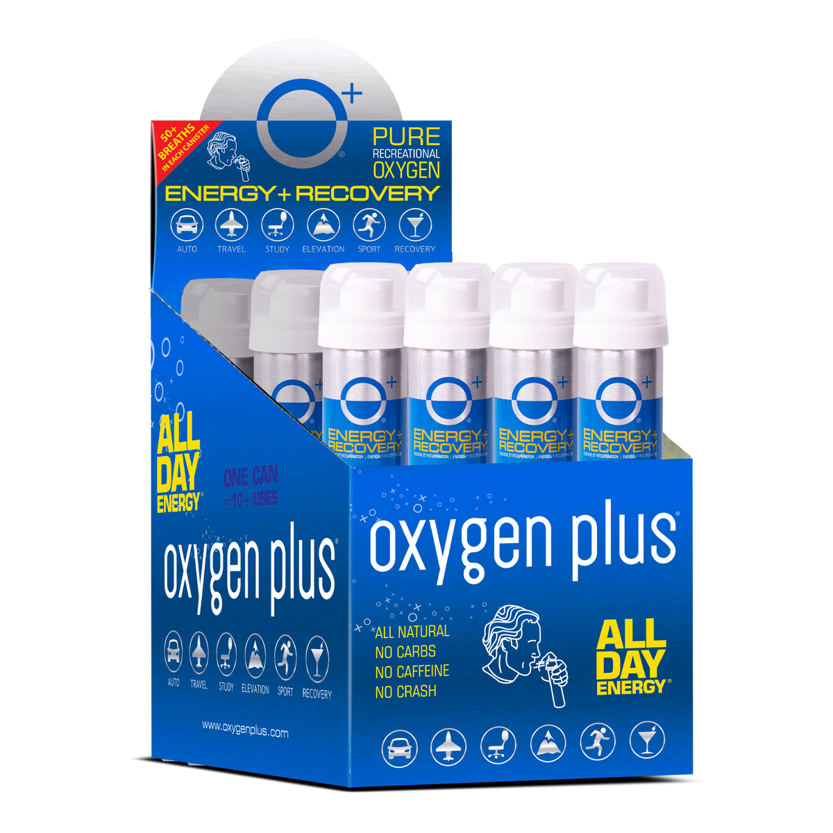 O+ Skinni - 3.42L Pure Recreational Oxygen in a Can - Oxygen Plus